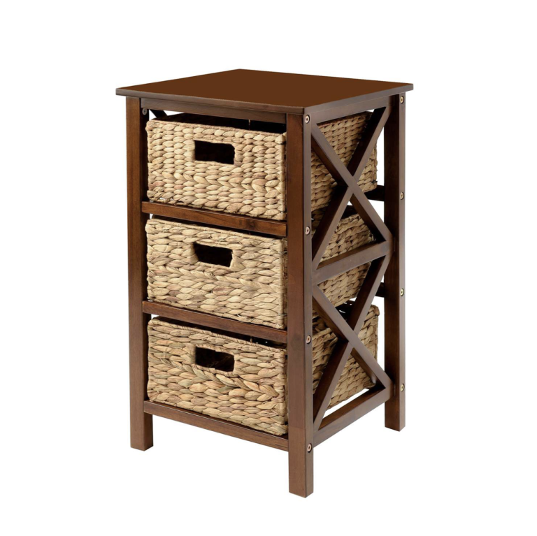 IBIZA-1 Hyacinth 3-Tier X-Sided Storage Cabinet - Orient HandiCraft