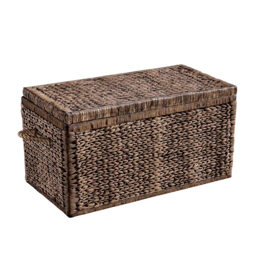 ISLA-1 Hyacinth Rect Ottoman Trunk with Jute Handles - Orient HandiCraft