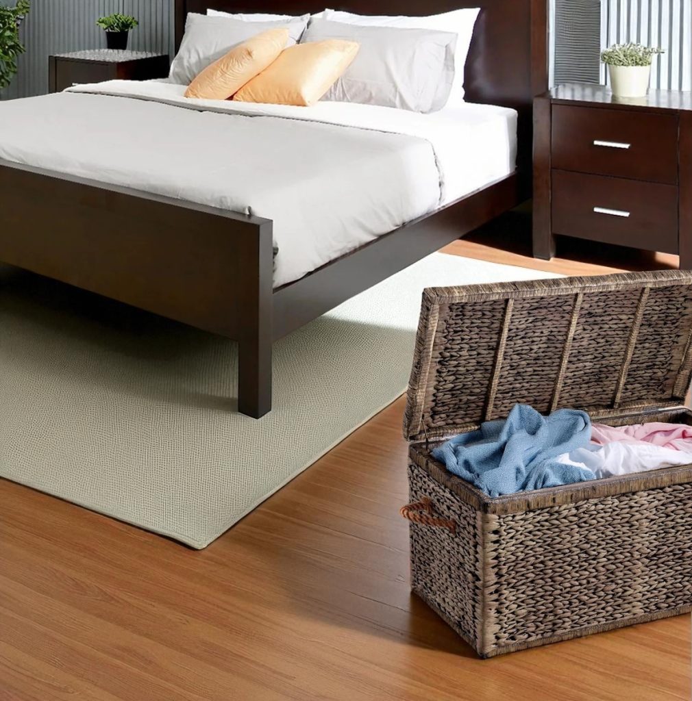 ISLA-1 Hyacinth Rect Ottoman Trunk with Jute Handles - Orient HandiCraft