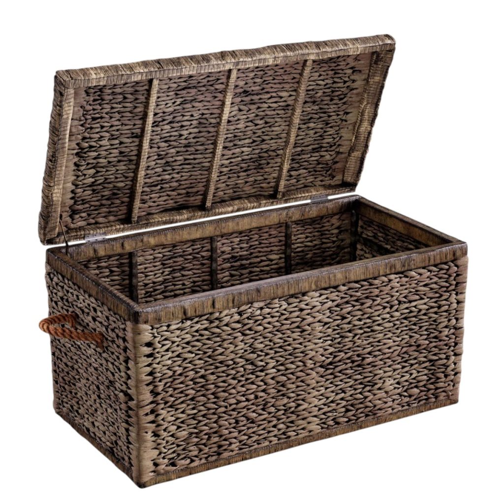 ISLA-1 Hyacinth Rect Ottoman Trunk with Jute Handles - Orient HandiCraft